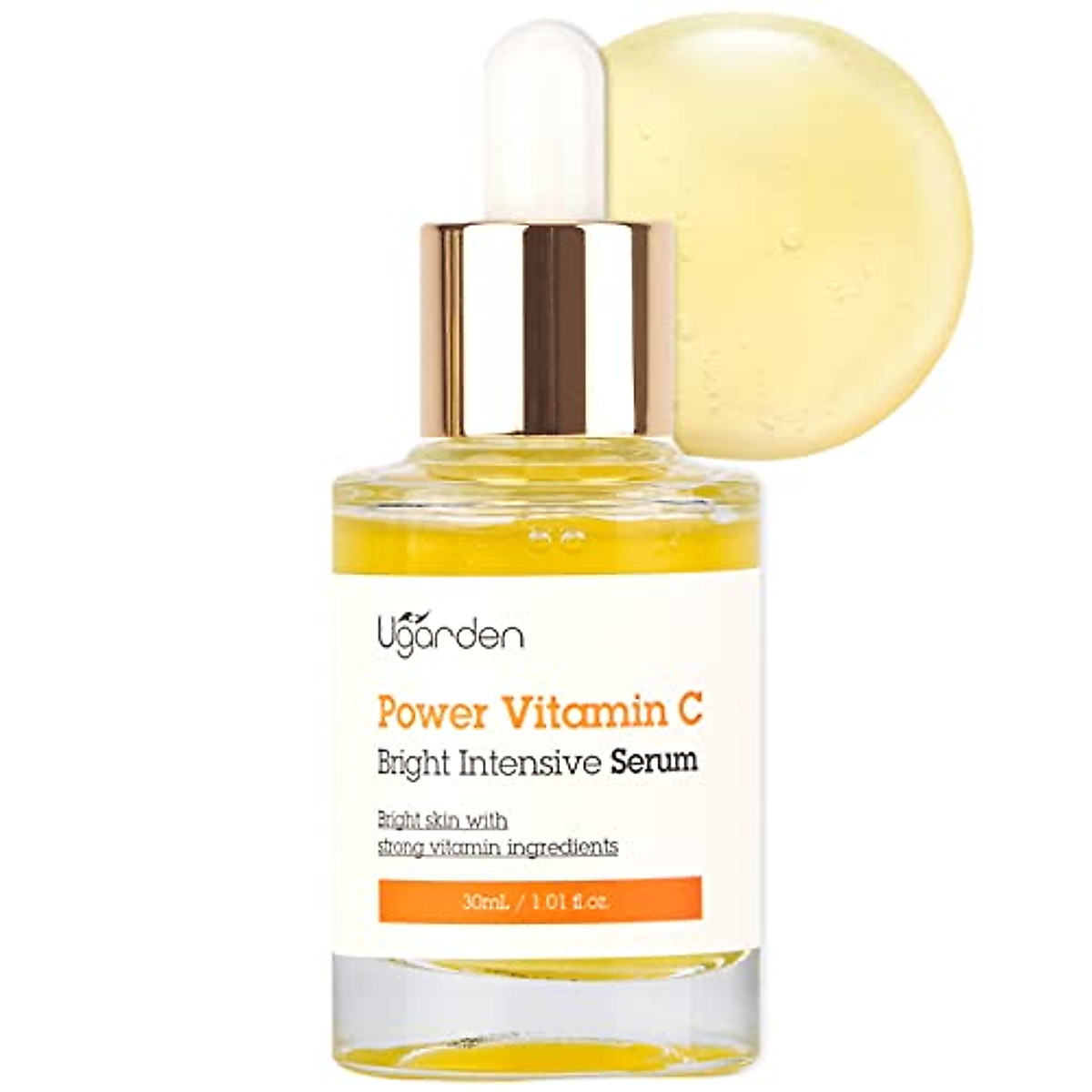 UGARDEN Power Vitamin C Bright Intensive Serum with Snail Mucin - Hypoallergenic Skin Glow & Rejuvenating Face Ampoule - Improves Skin Tone & Troubles, 1.01 fl.oz.
