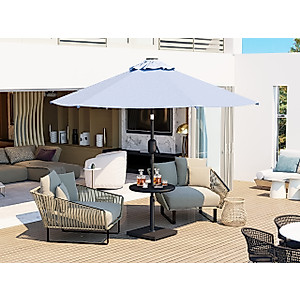 Sundale Outdoor Umbrella Stand 42lbs Heavy Duty Resin Square Umbrella Base,Black