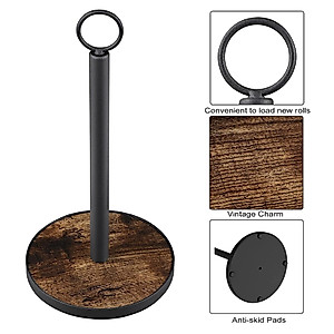 OROPY Paper Towel Holder for Countertop, Heavy Weighted Faux Marble, Kitchen Paper Roll Holder Stand for Standard or Jumbo-Sized Rolls