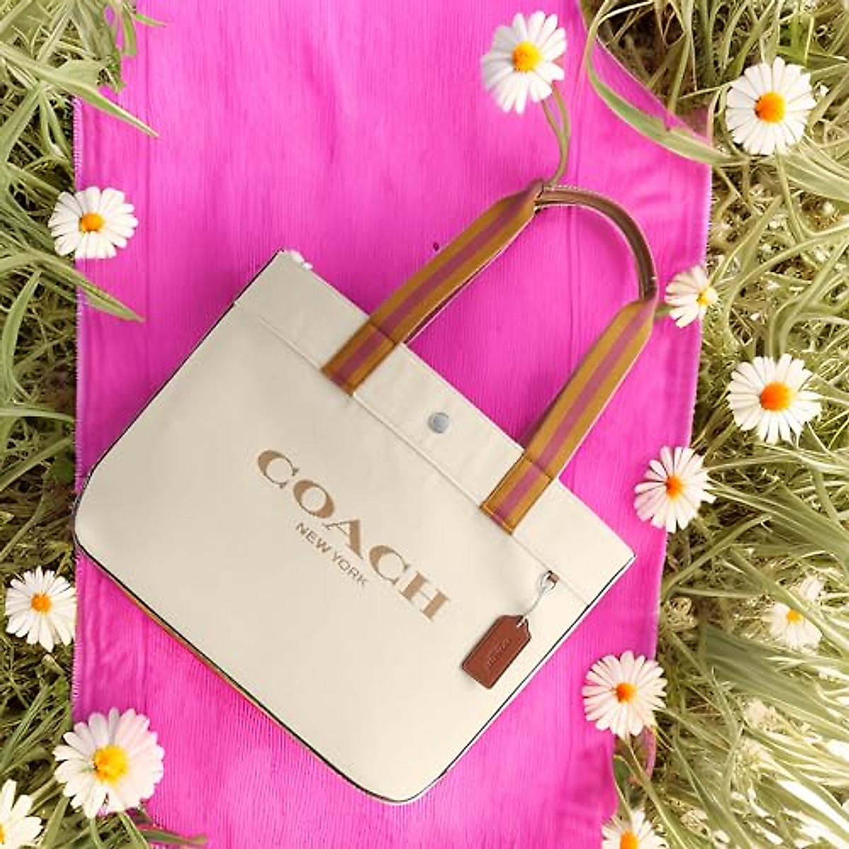 COACH Canvas Tote, Natural Multi
