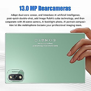 High Configuration 10.1inch Tablet, 4+32G Ultra-Thin HD Display (2.4G/5G WiFi, 256G), Android Tablet, Learning Game Video Office Tablet, Dual SIM Communication,Gift for Family