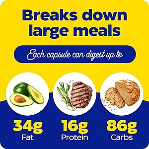 Enzymedica Digest Gold + ATPro, Maximum Strength Digestive Enzymes, Helps Digest Large Meals for Instant Bloating Relief, 240 Count