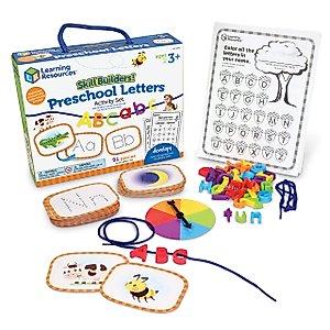 Learning Resources Skill Builders! Preschool Letters - 91 Pieces, Ages 3+ Toddler Learning Activities, Preschool Learning Materials, Homeschool Preschool Supplies, Alphabet Learning for Preschool