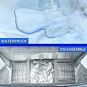 Ladbodun Insulated Grocery Bags With Zippered Top, Reusable Shopping Tote Cooler Bag Large Stand Up Food Carrier Delivery For Groceries Thermal Hot Or Cold Frozen Foods For Camping Travel xl 2Pack