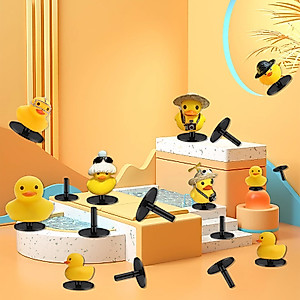 YIBEICO 40pcs Duck Plug, Rubber Duck Mount, Flock Locker Rubber Duck Holder Dashboard for Jeep Dash & Fixed Display, Gift for Jeep Lover, (Rubber Duck Excluded) Double-Sided Stickers Included (40pcs)…