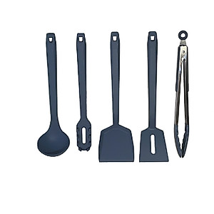 Kitchen Utensil Set – Eco Friendly, Ocean Safe, 5PCS with Soft Grip handles Great for boats, RV’s and Kitchens