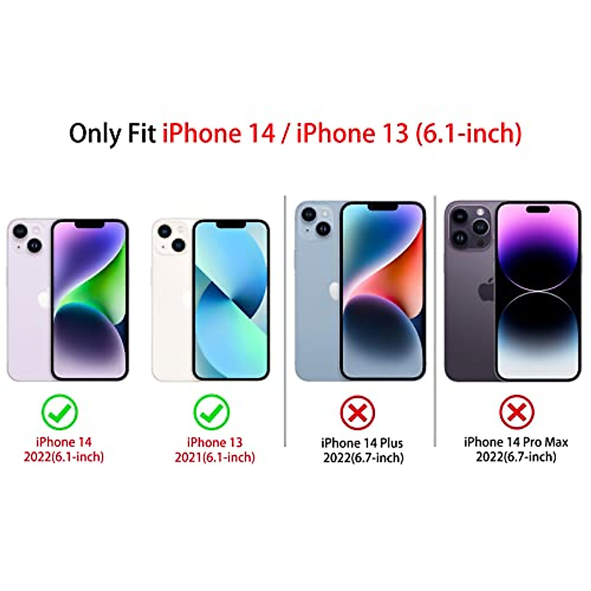 NITITOP Compatible for iPhone 13/ iPhone 14 Case Cute Pink Stars Curly Wave Frame Shape Shockproof Soft TPU 2 in 1 Phone Cover for Women Girl-White Pink Star