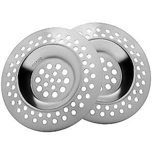 Tub Hair Drain Catcher, Metal Kitchen Sink Strainer, Bathtub Drain Protector, Hair Drain Catcher 3", Drain Cover for Hair (Pack of 2)