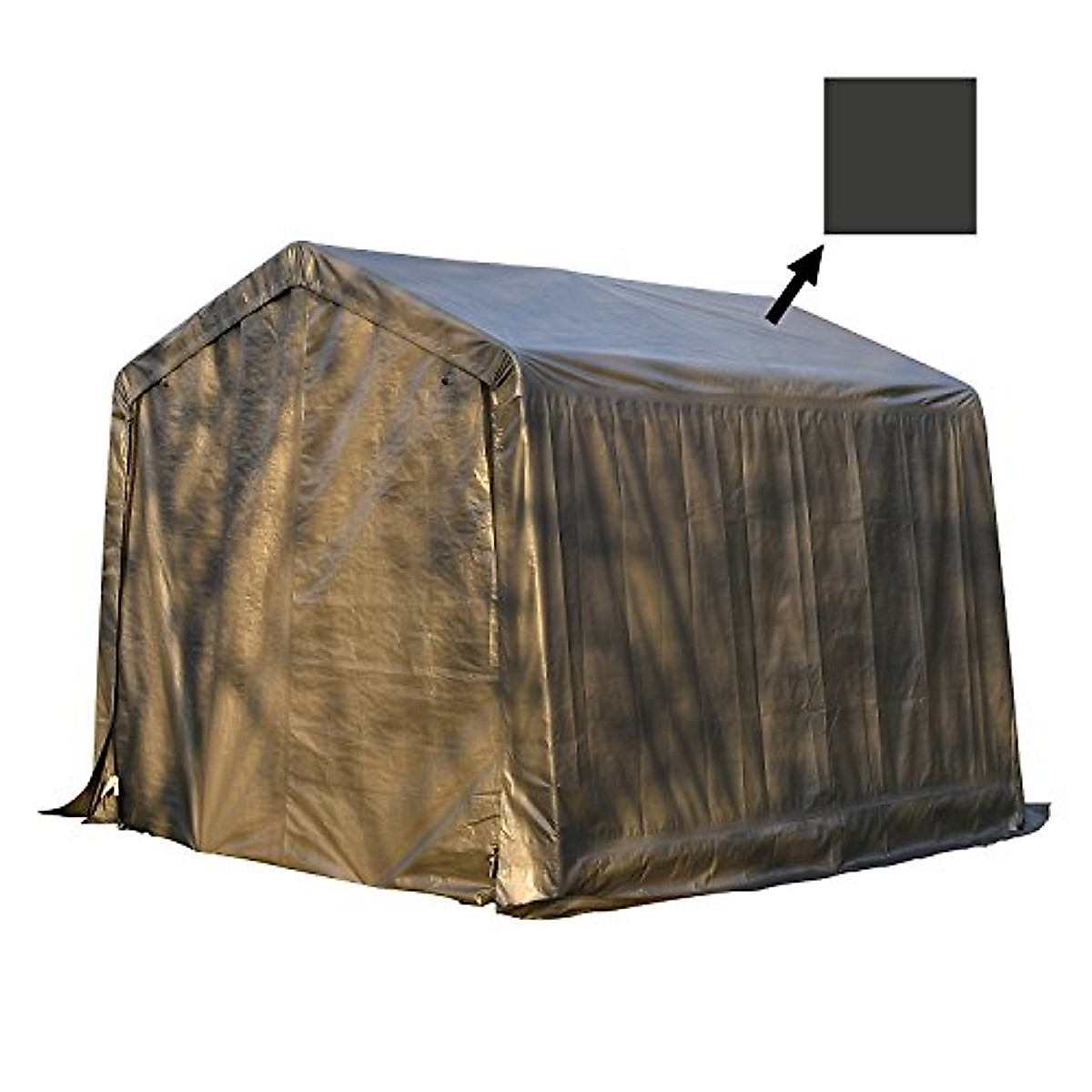 Bestmart INC Heavy Duty Protable Garage shed Shelter Canopy Carport Deep Gray,10x10x8ft