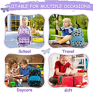 RAVUO Toddler Backpack, Cute Butterfly Kids School Backpacks Lightweight Water Resistant Girls Bookbag with Chest Strap