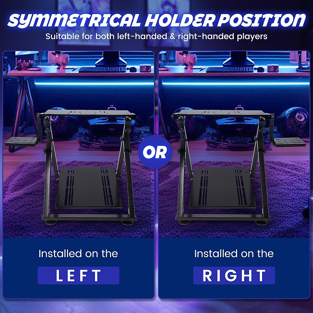 Guil Vim Racing Wheel Stand Steering Wheel Stand Shifter Mount Adjustable Racing Stand for Logitech G29 G920 G27 G25 G923 Supporting Thrustmaster T248X T248 T300 T150 458 TX PS3 PS4 PS5 PC