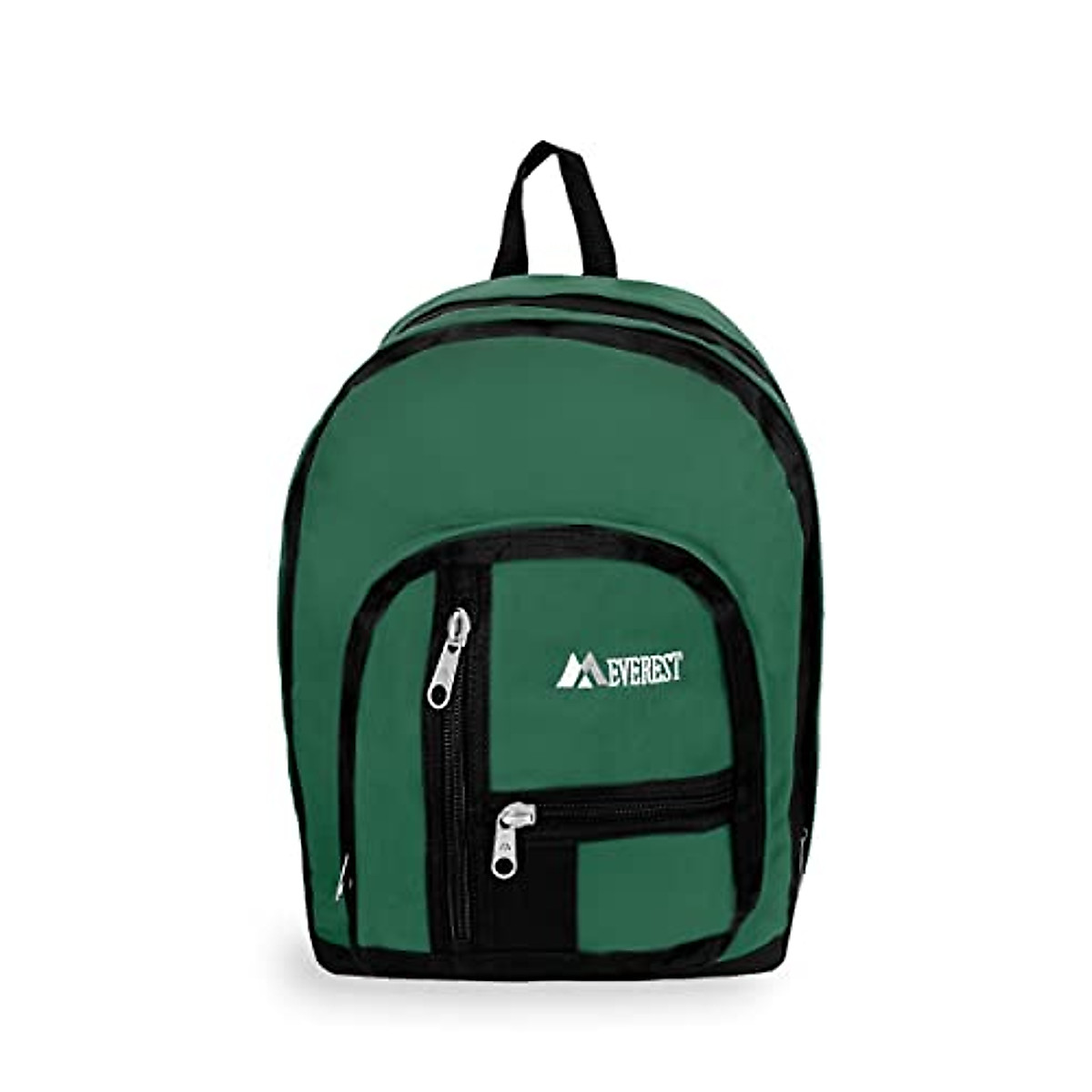 Everest Double Main Compartment Backpack, Dark Green, One Size