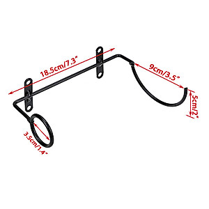 Hipiwe Pack of 6 Wall Mounted Wine Racks - Red Wine Bottle Display Holder with Screws, Metal Hanging Wine Rack Organizer for Beverages/Liquor Bottles Storage