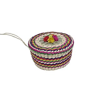 Leos Imports Handmade Mexican Palm Tortilla Basket, Tortillera Made in Mexico