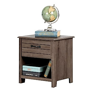 South Shore Ulysses 1-Drawer Nightstand Fall Oak