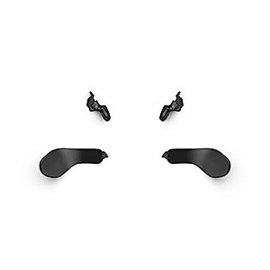 MOJOXR 4pcs Metal Back Paddles for PS5 DualSense Edge Wireless Controller,Two Swappable Sets Original Replacement Accessories for Playstation 5 Edge Controller,Enhanced Video Game Control (Black)