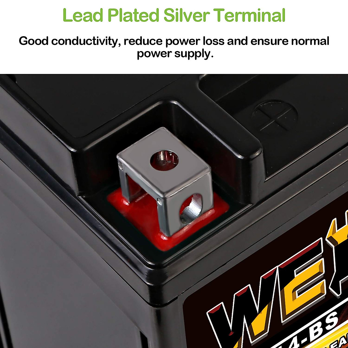 Weize YTX14 BS ATV Battery High Performance - Maintenance Free - Sealed AGM YTX14-BS Motorcycle Battery compatible with Honda Suzuki Kawasaki Yamaha scooter snowmobile