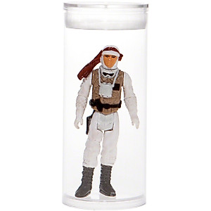Plymor Plastic Action Figure Tube, 2" Wide by 4.5" Tall, with Clear Acrylic Base, Pack of 6