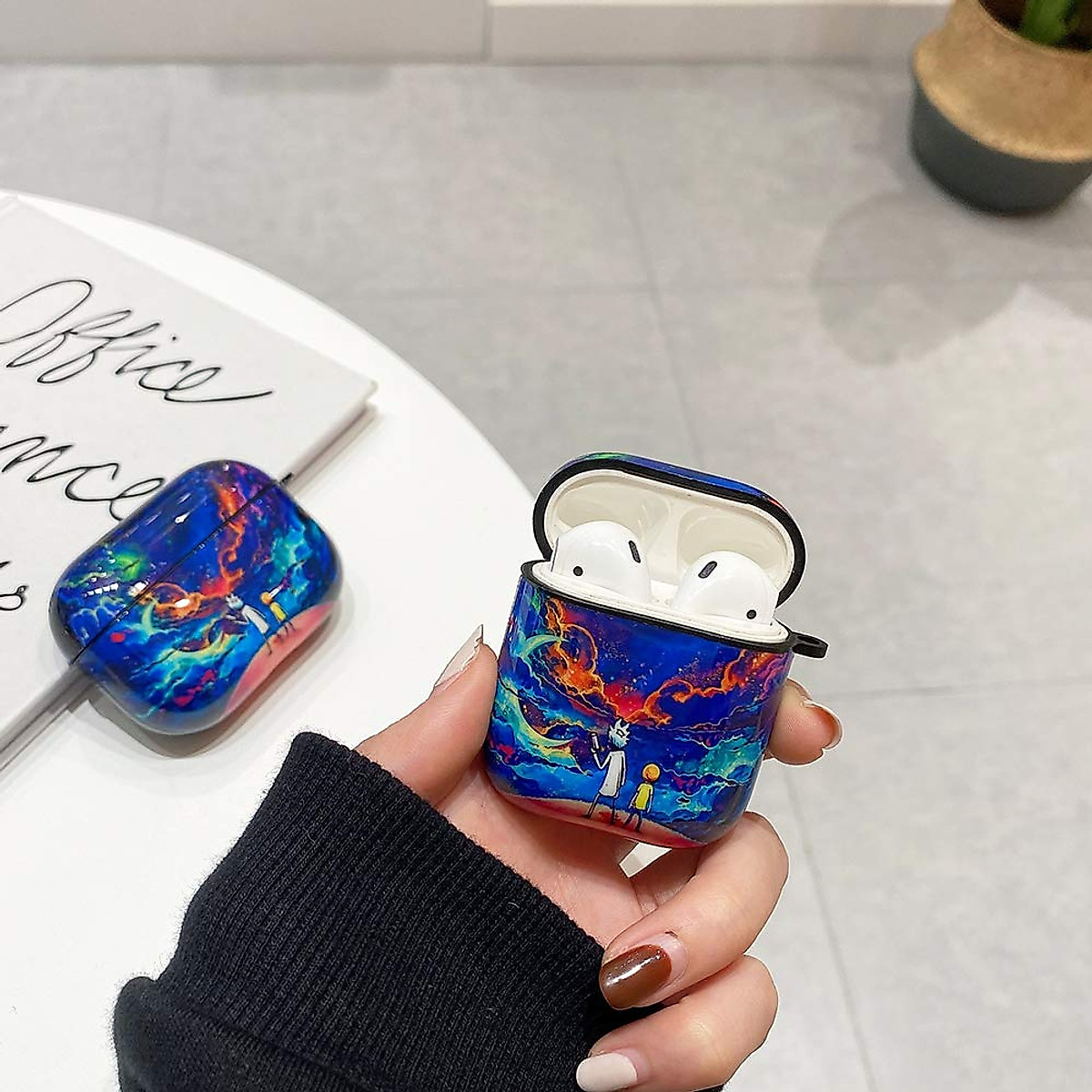 NA Case, Rick and Morty Personalise Custom Skin airpods case, for Apple AirPods Charging Case[Best Gift for Girl Boy], with Keychain (Rick and Morty)