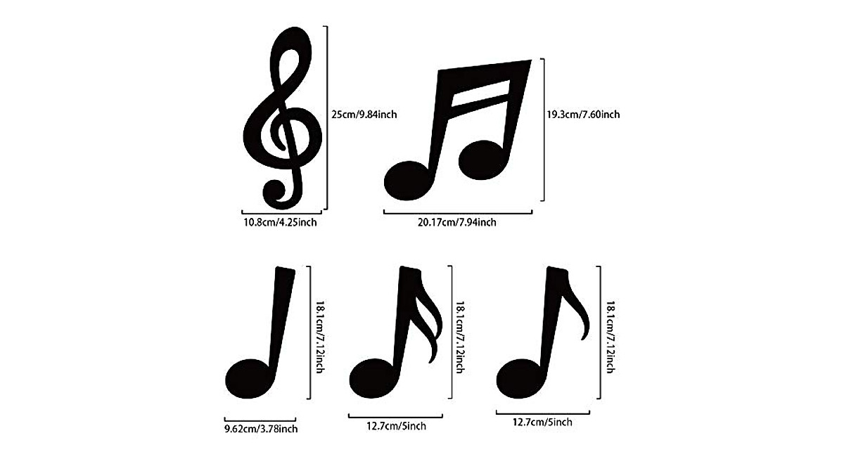 Music Notes Cutouts for Parties and Events | Boao Decor