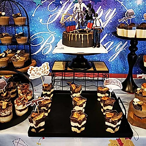 Hacaroa 100 Pack Mini Dessert Tumbler Cups with Spoons, 2 Oz Plastic Star Parfait Appetizer Cups, Clear Reusable Dessert Serving Bowls for Puddings, Mousse, Party Event