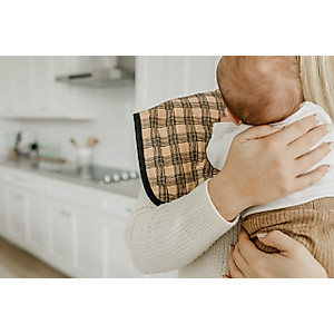 Copper Pearl Premium Baby Burp Cloths - 3-Pack Large Cotton Burp Cloths, Extra Soft Spit Up Rags with 3 Absorbent Layers, Perfect for Baby Boy and Baby Girl Gifts (21" x 10" Size, Jo Set)