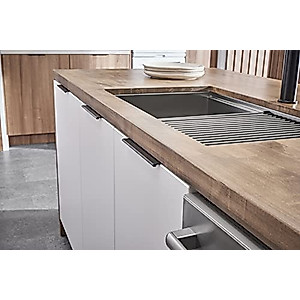 Hardware Resources Elements A500 Edgefield Collection Cabinet and Furniture Handle Pull (4" overall length, Polished Chrome)