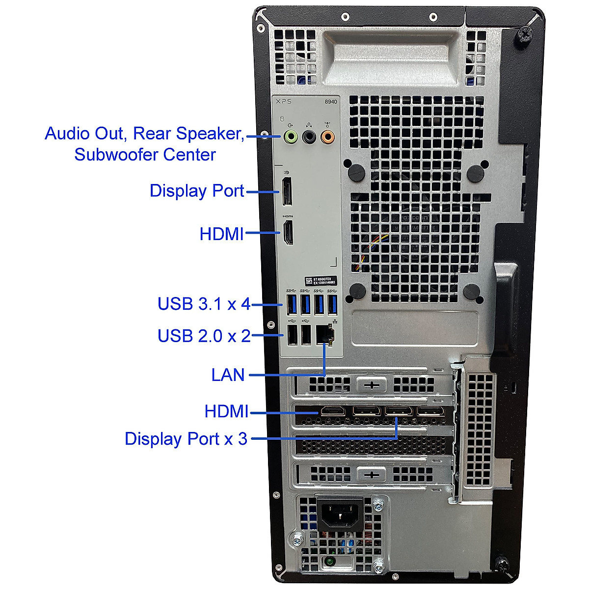 Dell XPS 8940 Gaming Tower PC- Intel i7-11700 - 32GB RAM, 512GB NVMe SSD + 1TB HDD - Nvidia Geforce RTX 3060 Ti 8GB 4K, DisplayPort, HDMI, DVD, AX Wi-Fi, Bluetooth, SD Card - Windows 10 Pro (Renewed)