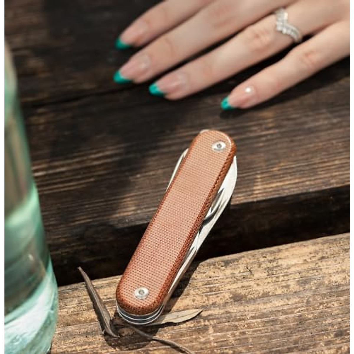 MKM Maniago Knife Makers MALGA 6 V2 with MagnaCut Steel, Pocket Knife and Multi Tool, 6 Tools in 1, CPM-MagnaCut Primary Blade, Slip Joint, Made in Italy (Natural Micarta)