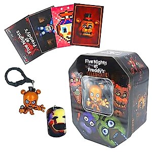 Five Nights at Freddy's Collectable Dog Tag Trading Card and Key Chain Tin Set