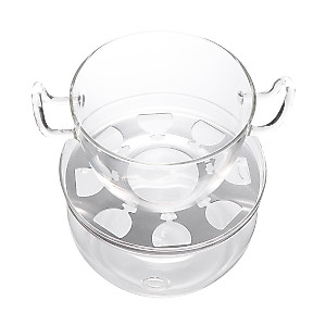 jojofuny 1 Set Double Boiler Pot Set for Melting Chocolate Clear Glass Chocolate Melting Pot - Melting Heat Proof Bowl for Cheese Butter Candy Candle