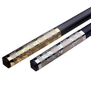 XIAOL Metal Chopsticks Reusable Chinese Dragon Chopsticks Retro Environmentally Friendly Cutlery 1 Pair, Gold