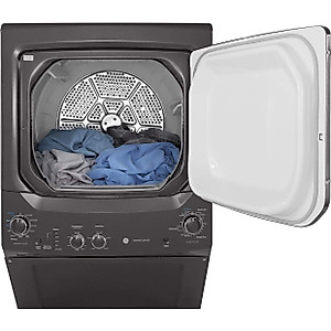 GE GUD27GSPMDG Spacemaker Series 27 Inch Gas Laundry Center with 3.8 cu. ft. Washer Capacity in Diamond Gray