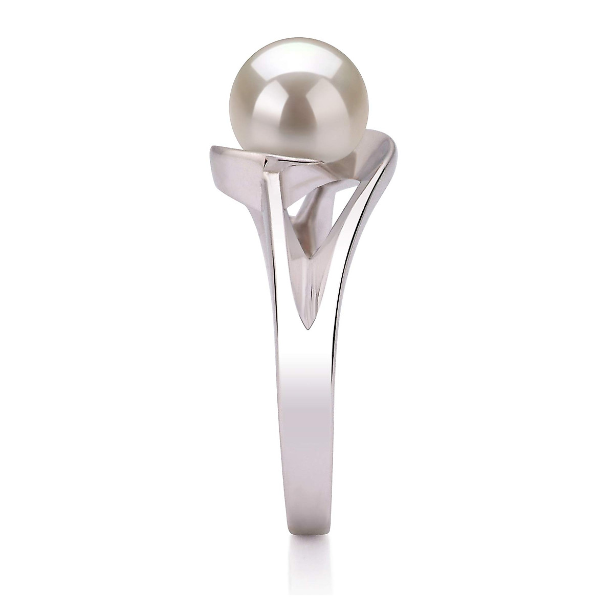 Clare White 6-7mm AAA Quality Freshwater 925 Sterling Silver Cultured Pearl Ring For Women - Size-6