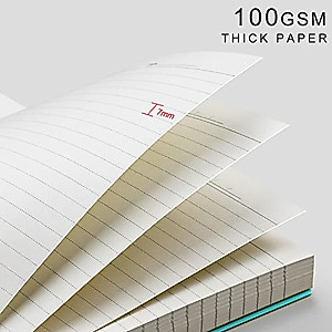 RETTACY Spiral Notebook 300 Pages - A5 Small Spiral Notebook with 5.7" × 8.22", 100 GSM College Ruled Paper, Twin-Wire Binding, Hardcover, School Supplies Spiral Journal Notebook for Women Men