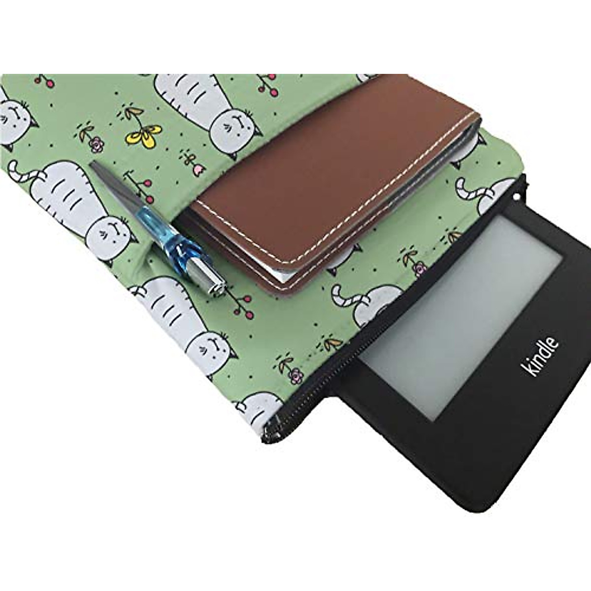 Cute Cats with Flowers Book Sleeve - Book Cover for Hardcover and Paperback - Book Lover Gift - Notebooks and Pens Not Included