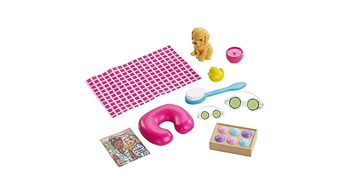 Barbie Spa Doll Set with Accessories for Self-Care Fun