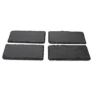 BOSKA Slate Serving Platter - Large Best For Cheese, Tapas, Bread, and Desserts Presentation - Board Slab with Non-Slip Feet - Cutting and Charcuterie Board - Dishwasher Safe