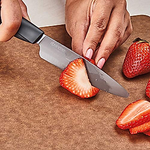 Kyocera Universal Knife Block Set Includes: Black Soft Touch Round Block and 4 Innovation Series Ceramic Knives, Z212 Black Blades