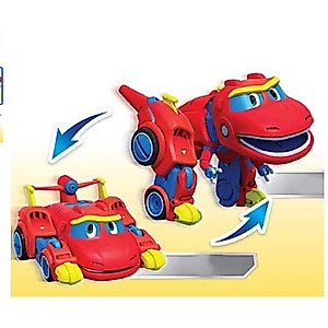 GoGo Dino Dinosaur Exploration Transformation Robot Rex Transformation Dinosaur Tyrannosaurus + 2 Dinosaur Stickers