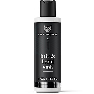 Fresh Heritage Men's Premium Beard Oil - All-Natural, Cruelty-Free Softening Formula - Refresh Scent for Thicker, Fuller Beard Growth (1 fl.oz)