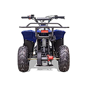 MotoTec Rex 110cc 4-Stroke Kids Gas ATV Blue 49x29x32"