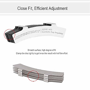 AIKESIWAY Rotor Truing Fork Bike Disc Alignment Tool Bicycle Brake Wrench,Bike Disc Brake Pad Adjustment Alignment Tool Gap Regulator,3 Slot Depths,Strong,Easy to Carry and Use (2pcs Gap Regulators)