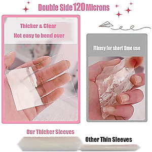 Card Sleeves 61x90mm 200PACK Photocard Protector Perfect for Double sleeving Small Japanese Sized Board Game Penny Sleeve for Sports Trading Kpo Baseball,Magic,MTG Sleeves (Clear-200pcs)