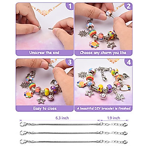 Anicco Jewelry Making Kit for Girls Age 8-12, with Pendant Charms, Bracelets and Necklace for DIY Crafts and Gifts