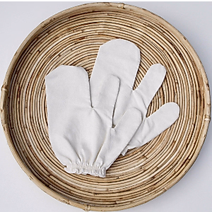 Healm 100% Raw Silk Garshana Gloves | Ayurvedic Massaging Mitts for Women | Dry Massage Brush for Lymphatic Drainage, Acne, Scars, Cellulite & Toxin Removal | Quick, Simple Instructions