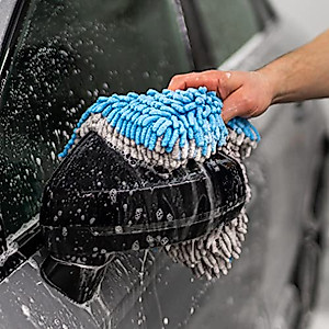 [Noodle] Microfiber Car Wash Pad (9"x9") Gold/Gray - 1 Pack