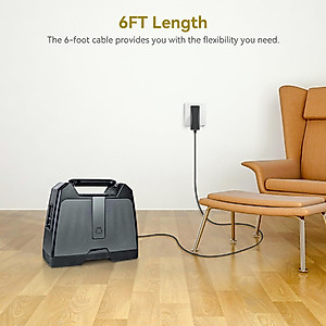 Omilik AC to DC Adapter Charger Fits for G-Project G-Boom G-650 G650 Wireless Bluetooth Boombox Speaker Power Supply Cord (6 Feet Long Cable)