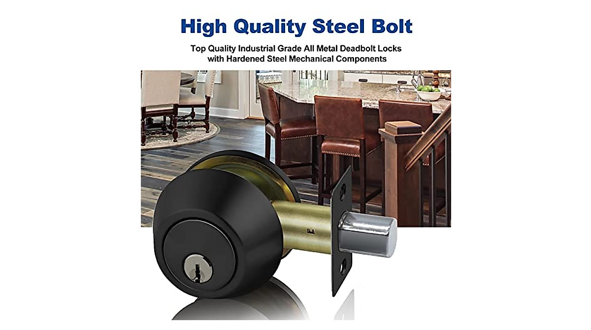 BESTTEN Deadbolt: Keyed Front & Garage Door Security
