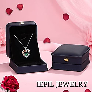 Iefil Anniversary Birthday Gifts for Women, Sterling Silver Birthstone Necklace Jewelry Mothers Day Christmas Gifts for Women Valentines Day Gifts for Her Daughter June Birthstone Alexandrite Jewelry
